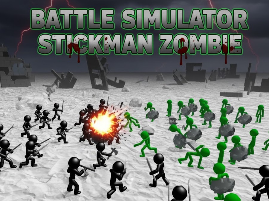 Battle Simulator Stickman Zombie 🕹️ Jouez en ligne sur SGameS