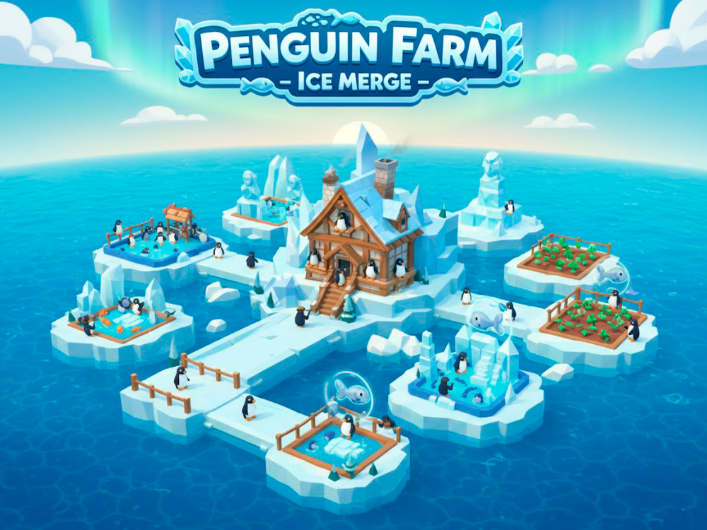 Penguin Farm - Ice Merge 🕹️ Jouez en ligne sur SGameS